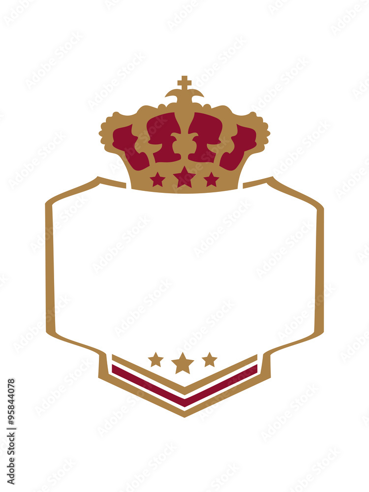 frame border text king crown crest logo Stock Illustration | Adobe Stock
