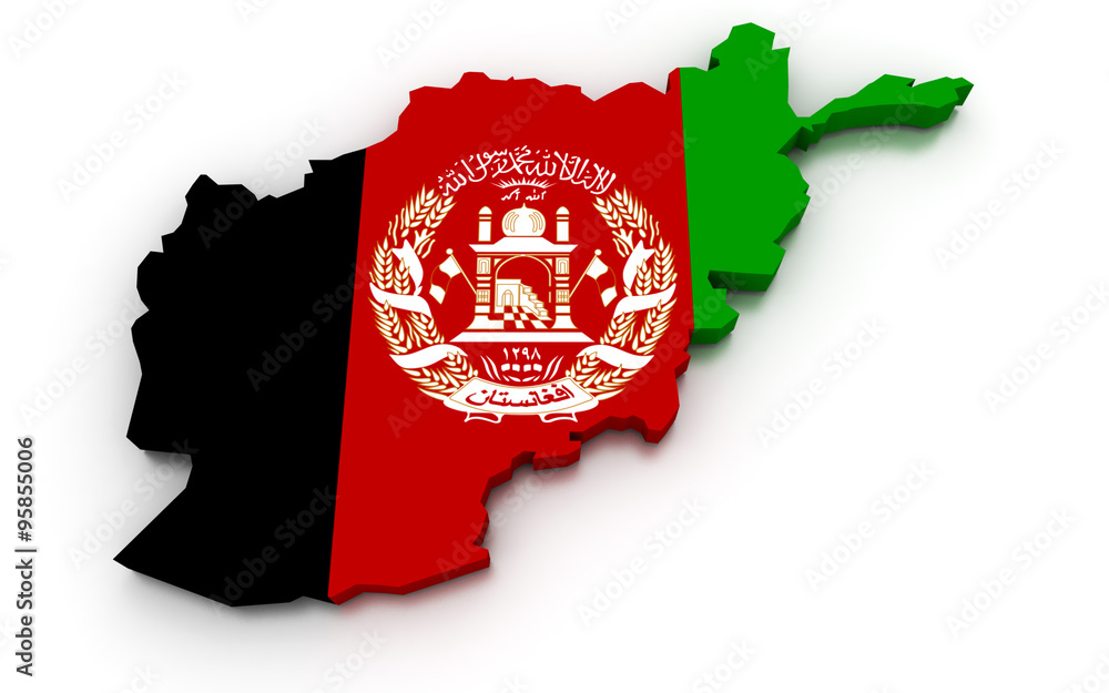 Afghanistan Flag Map Stock Illustration | Adobe Stock