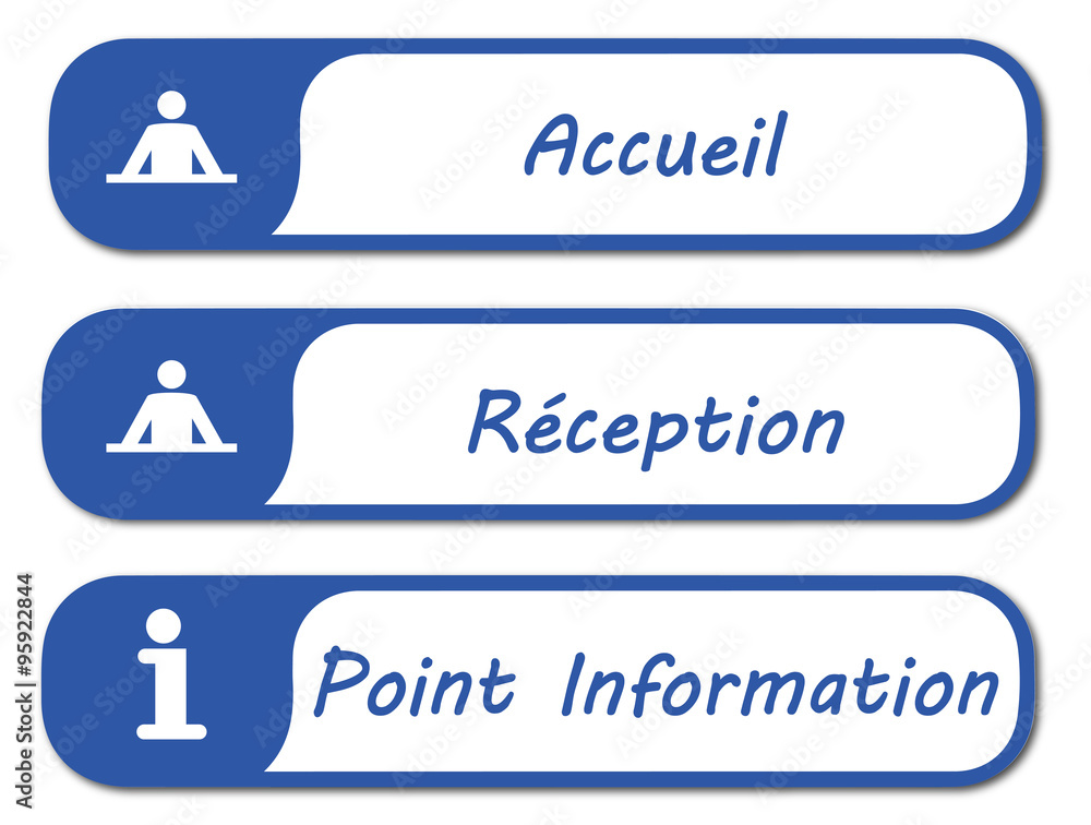 Vettoriale Stock Panneau accueil. Réception. Point information. | Adobe ...