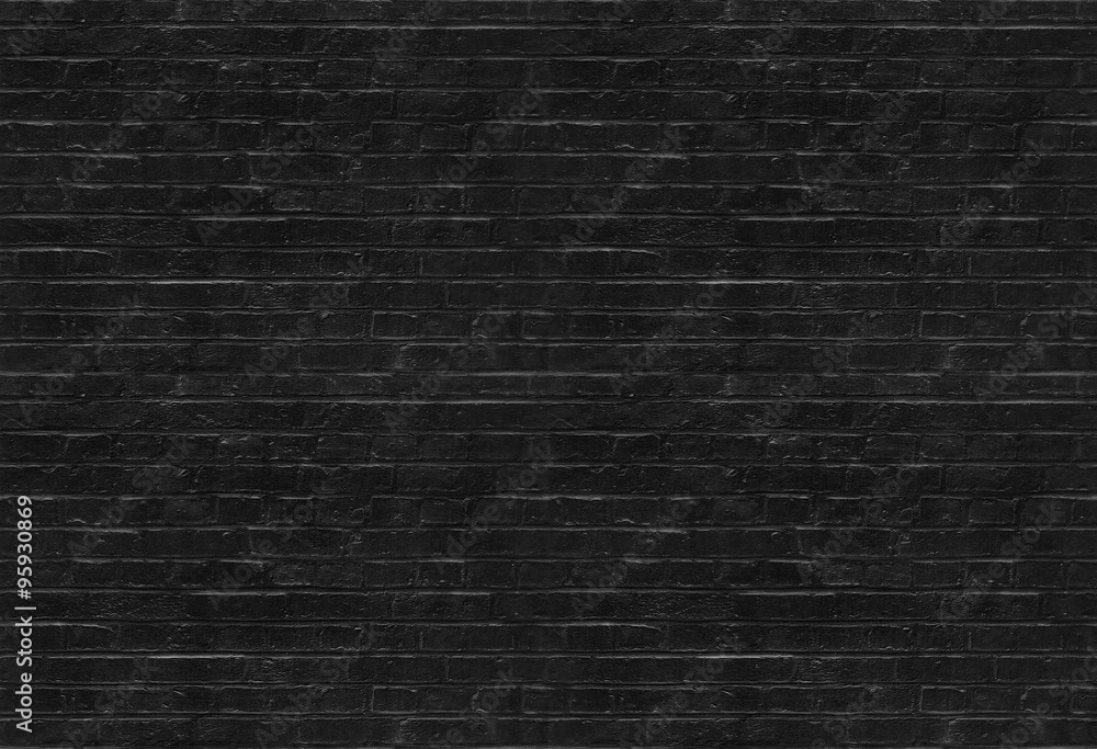 Seamless black brick wall Stock Photo | Adobe Stock
