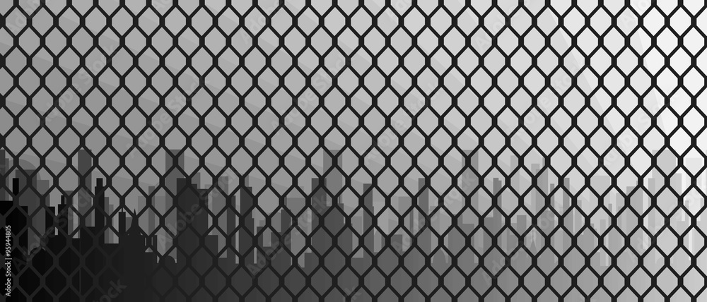 Chain Link Fence Stock Vector | Adobe Stock