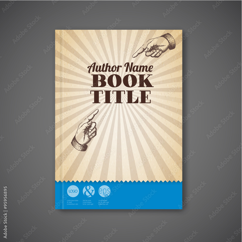 Retro vintage Vector brochure / book / flyer template Stock Vector ...