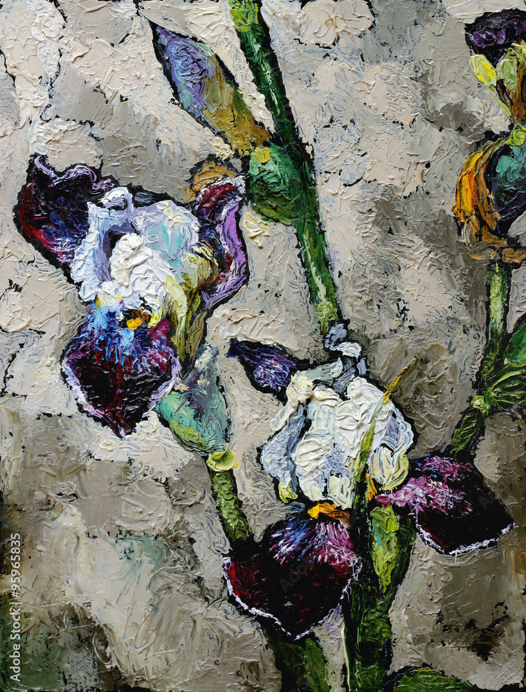 Grayscale Painting Flowers