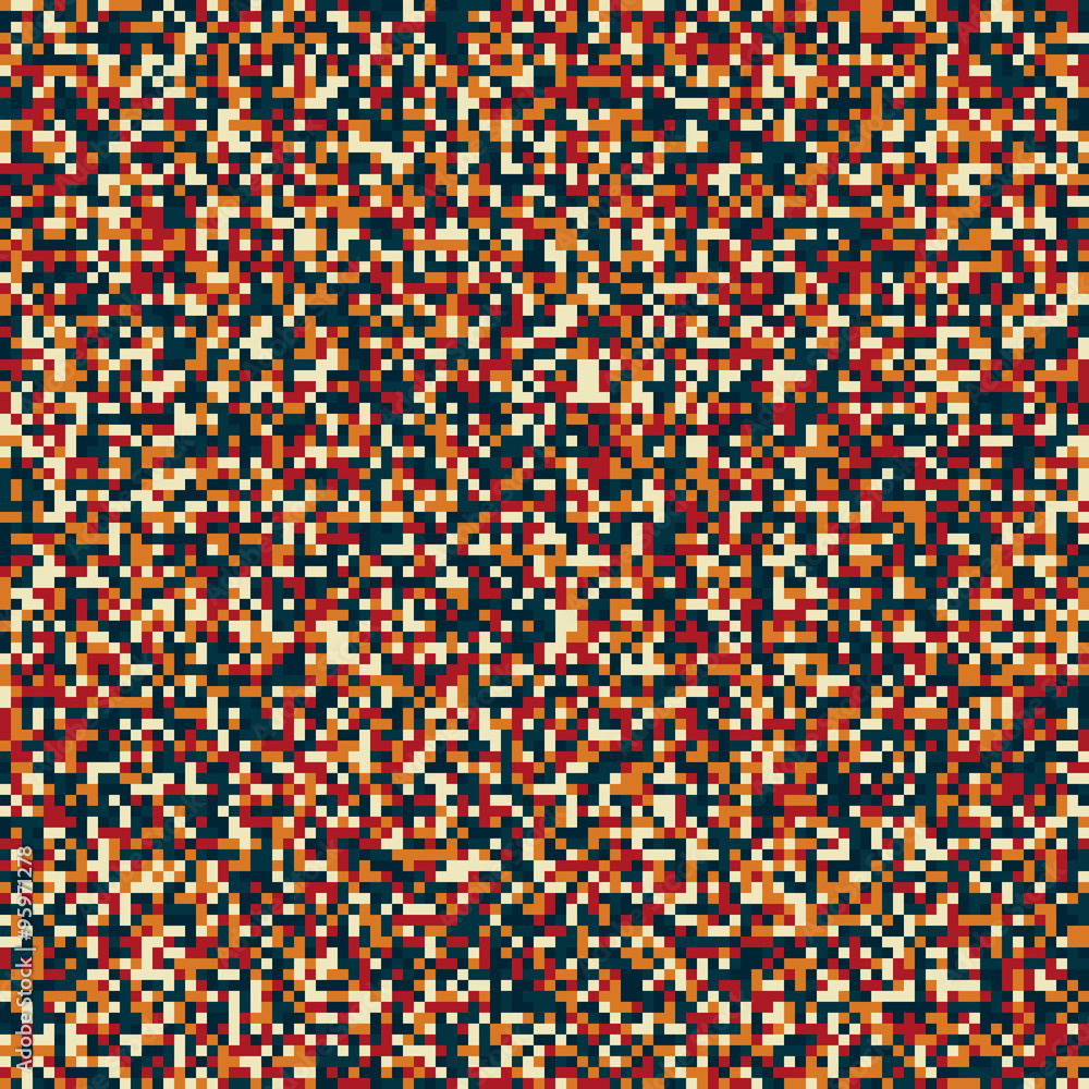 Seamless digital pixel pattern in muted colors Stock Vector | Adobe Stock