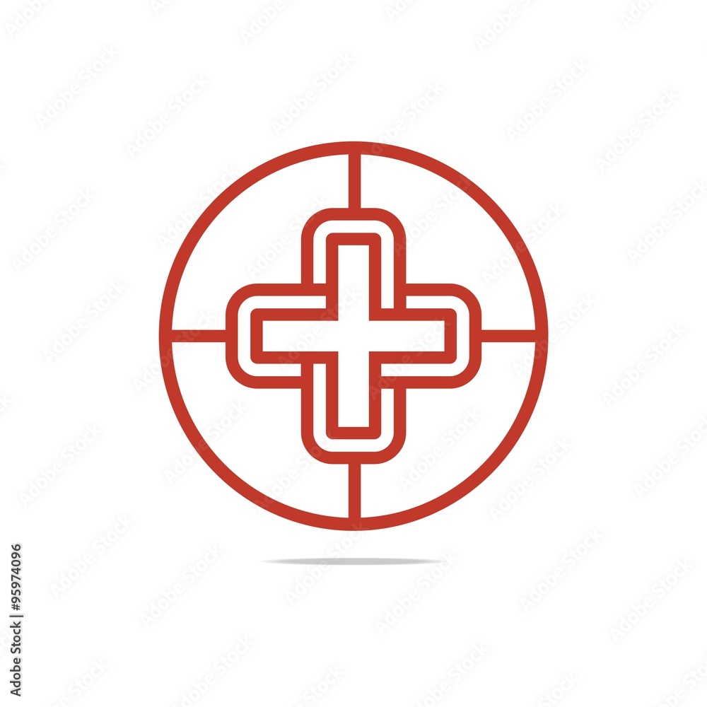 Logo red medical perfect Stock Vector | Adobe Stock