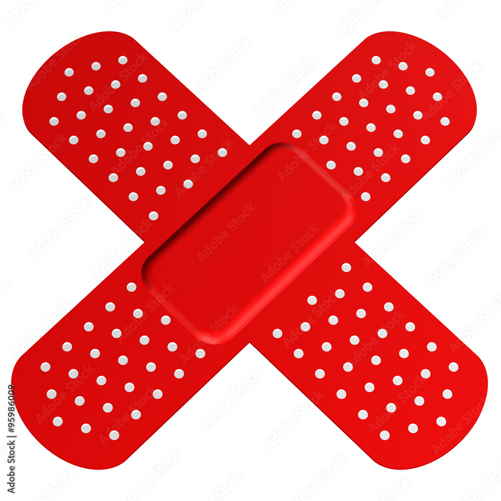 Crossed Band Aid Clip Art