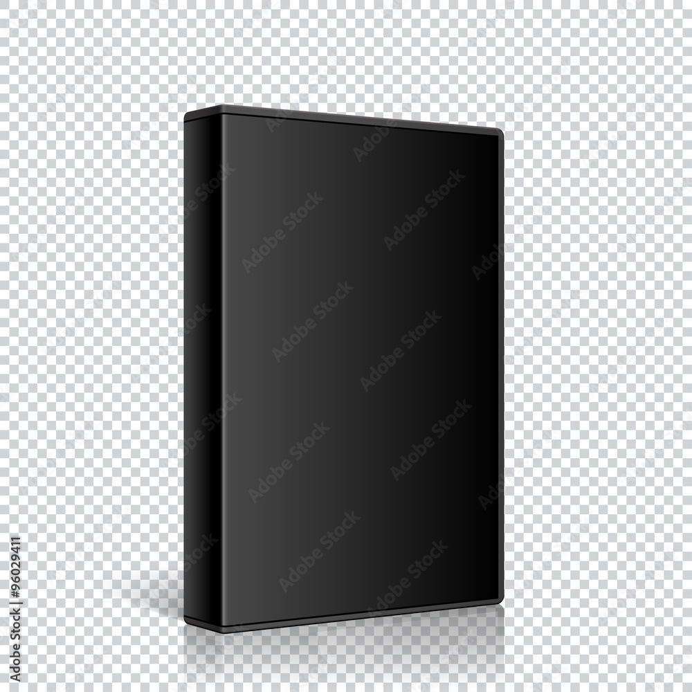 Realistic Black Case for DVD Or CD Disk on a transparent background ...