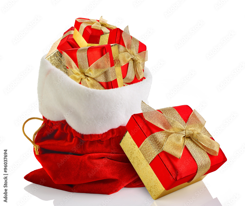 Santa sack full with presents Stock Photo | Adobe Stock
