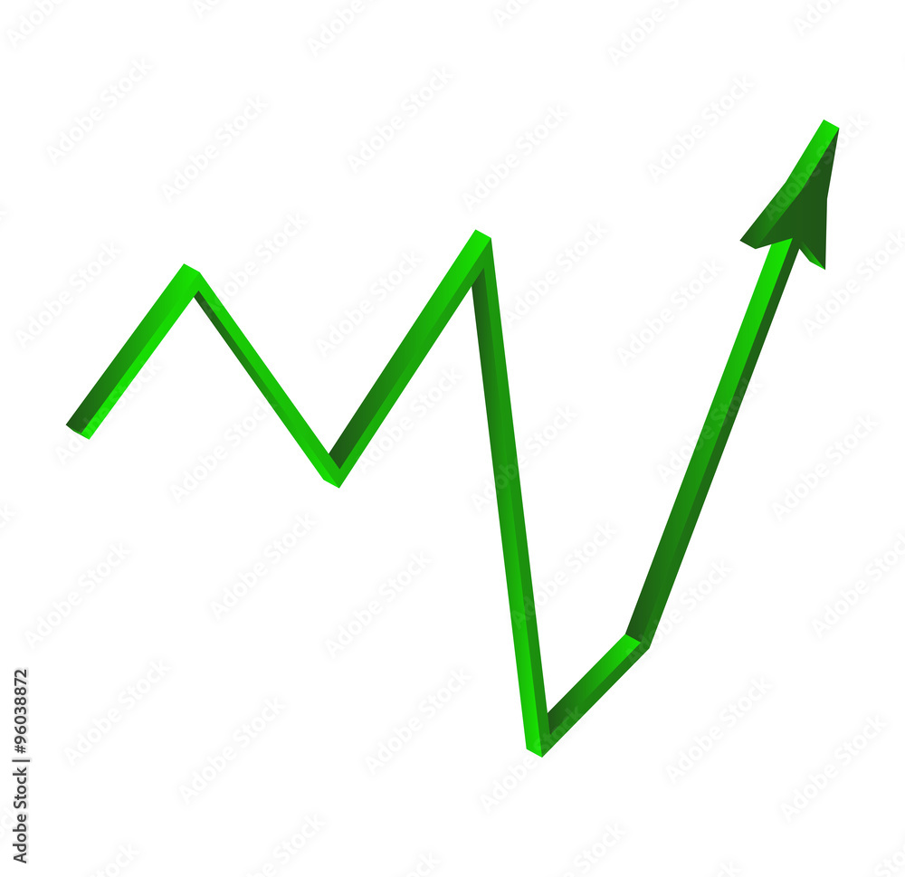 increase Arrow symbol, green icon business concept. Vector illustration ...