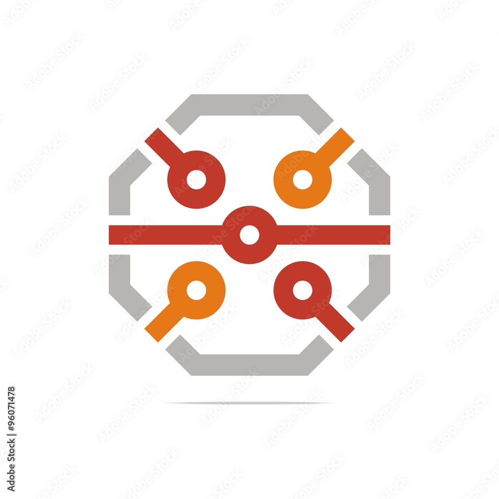 Logo connecting sign and symbols good perform style Stock Vector ...