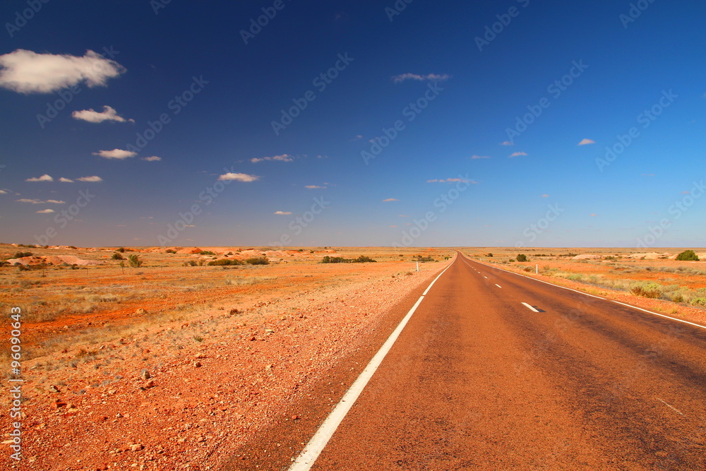 Australian highway through outback Stock Photo | Adobe Stock