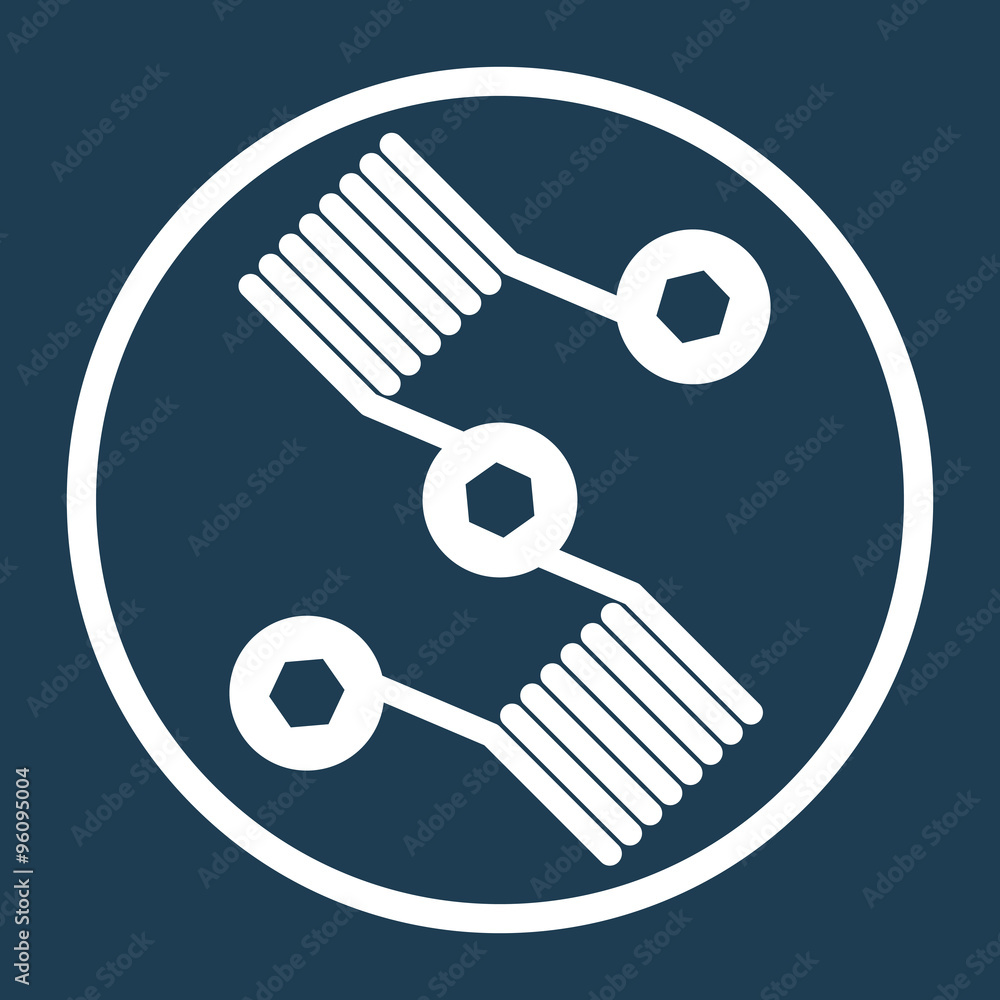 Vector illustration of sub ohm dual coil setup of RDA for vaping vector ...