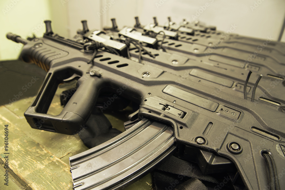 Israeli assault rifles Stock Photo | Adobe Stock