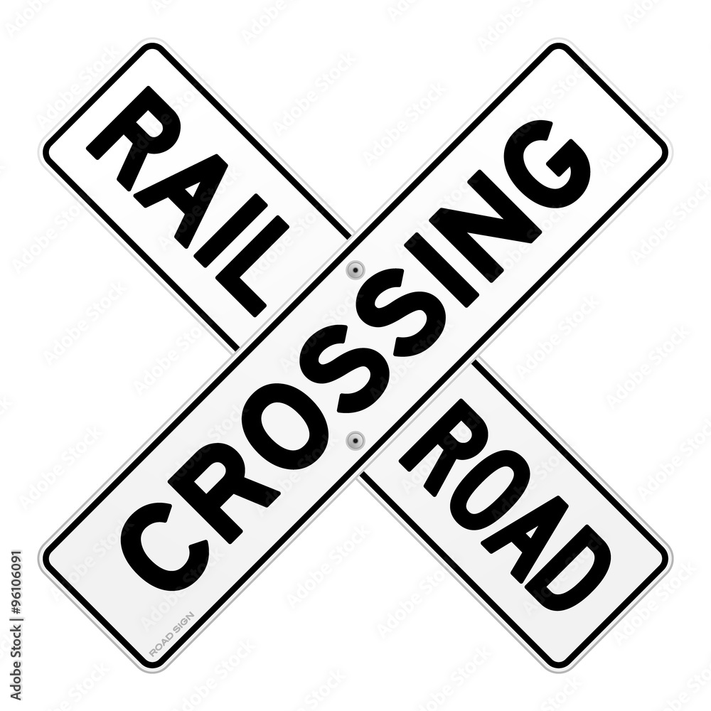 Railroad Traffic Sign Stock Vector | Adobe Stock