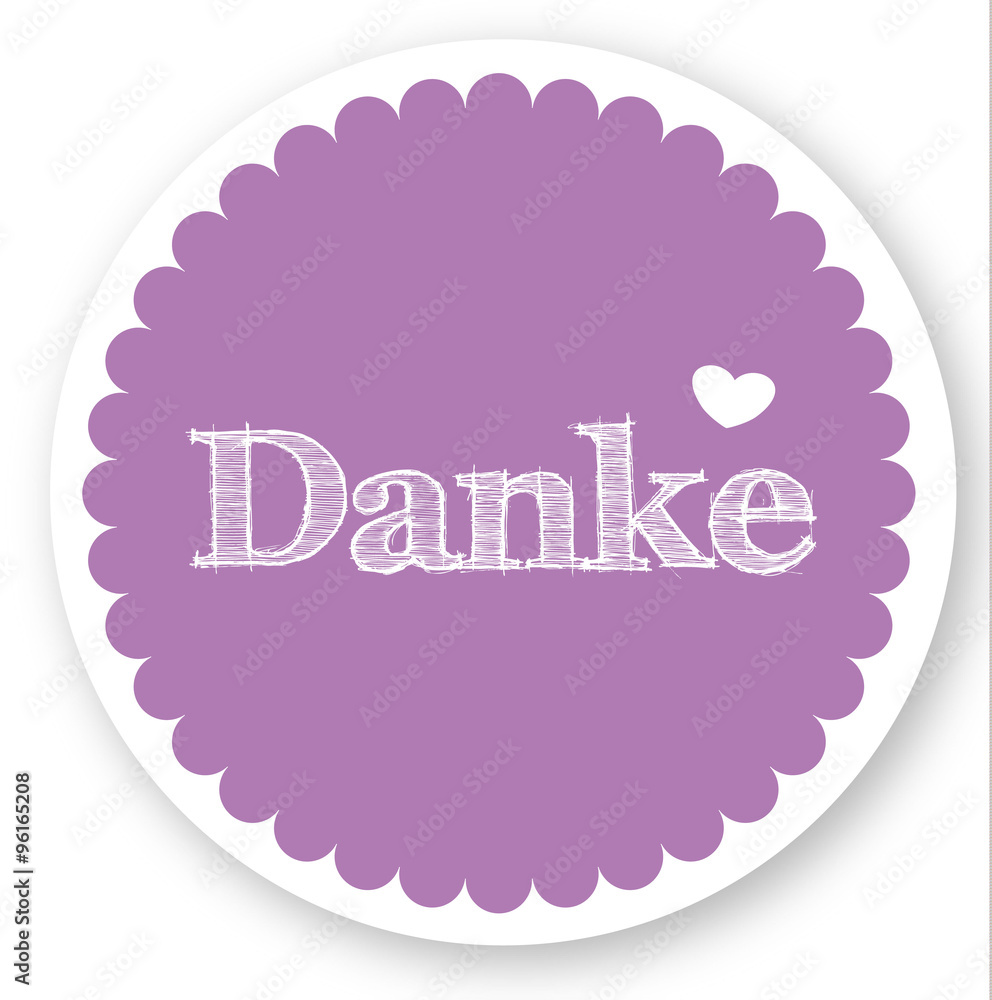 Danke Aufkleber Sticker Zeichen Stock Vector | Adobe Stock