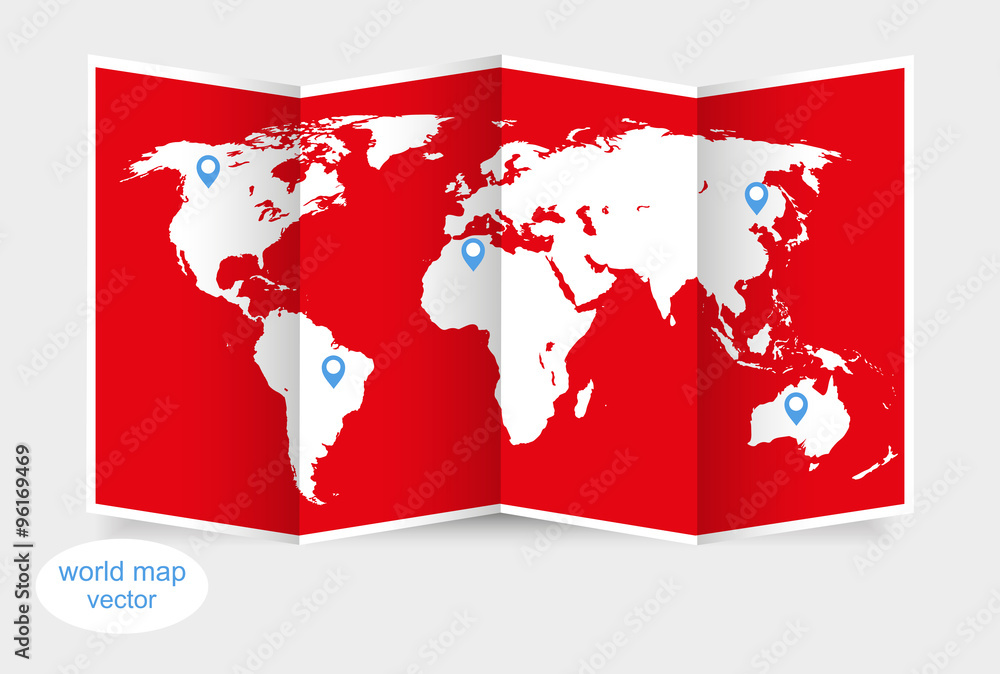 Vector world map with infographic elements Stock Vector | Adobe Stock