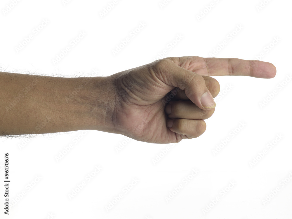 Foto de INDEX FINGER/ High resolution image of male hand with index ...