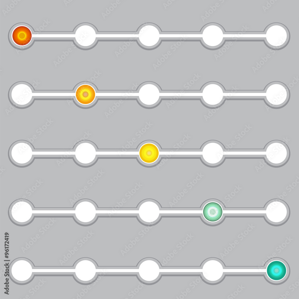 Progress indicator.Set of step by step progress bar Stock Vector ...