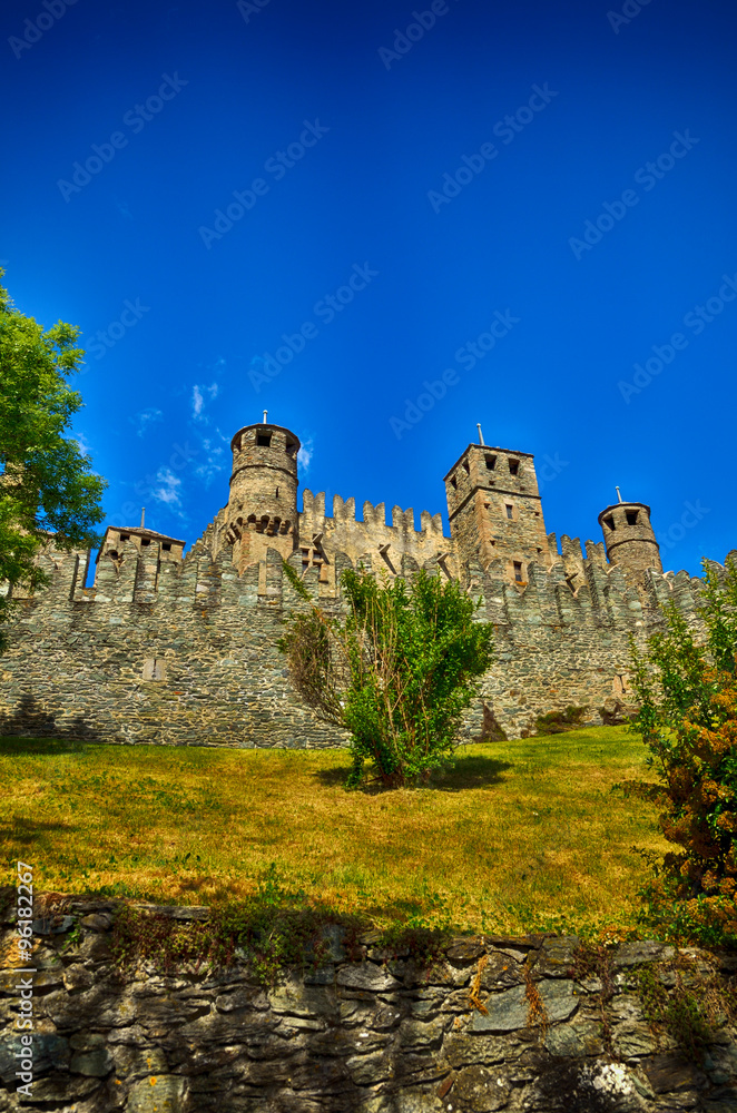 Fenis Castle, an Italian medieval castle Stock Photo | Adobe Stock