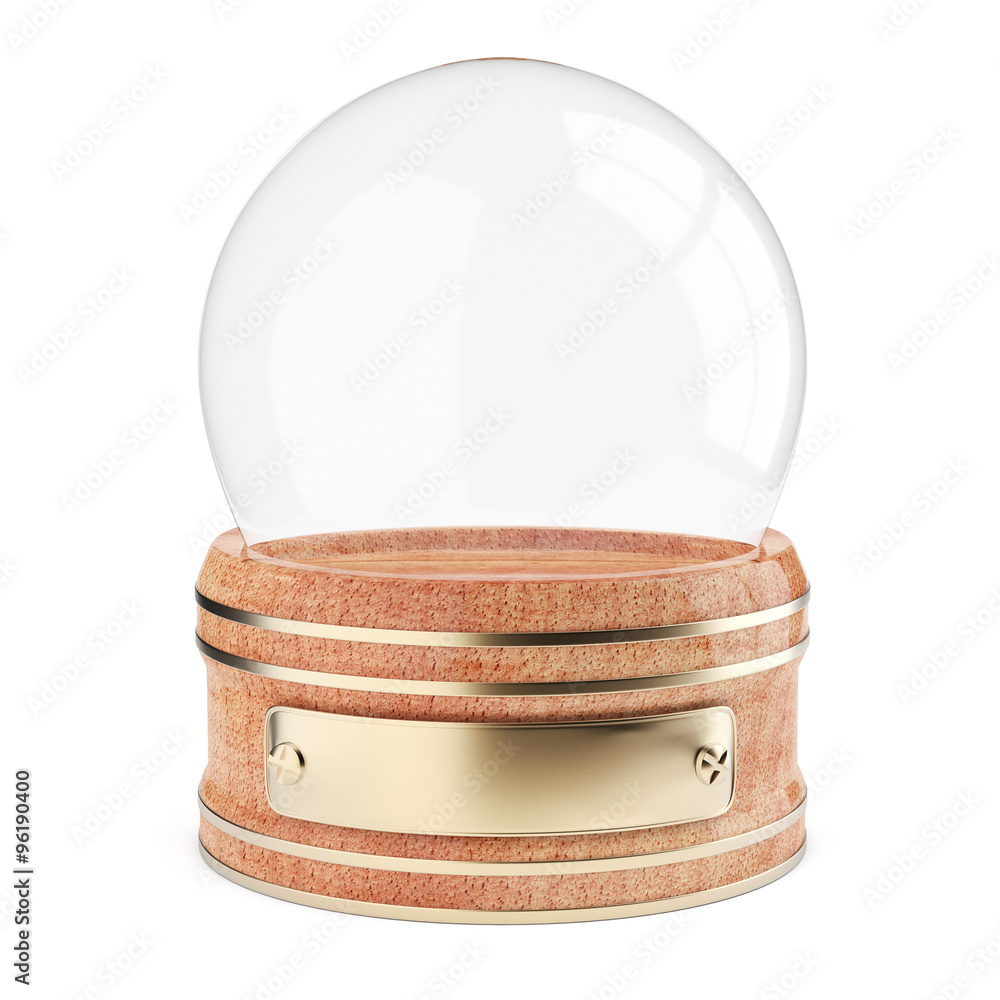 Empty snow globe isolated on white background Stock Illustration ...