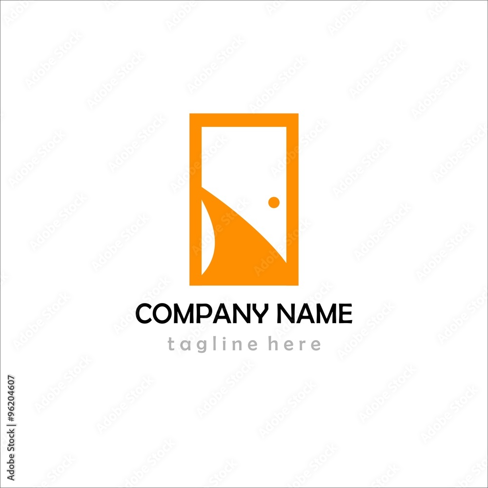 Door vector logo icon Stock Vector | Adobe Stock