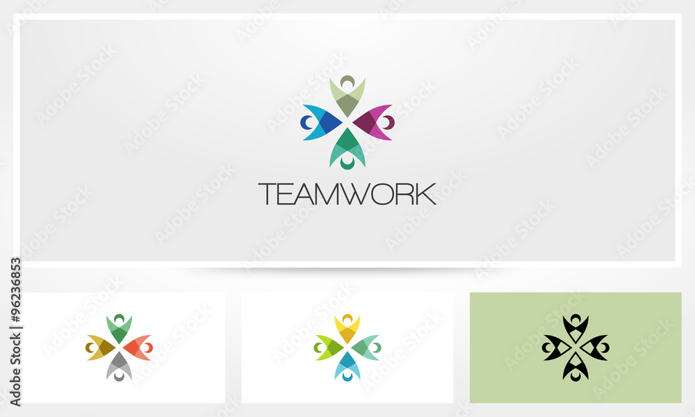 Teamwork Logo Stock Vector | Adobe Stock