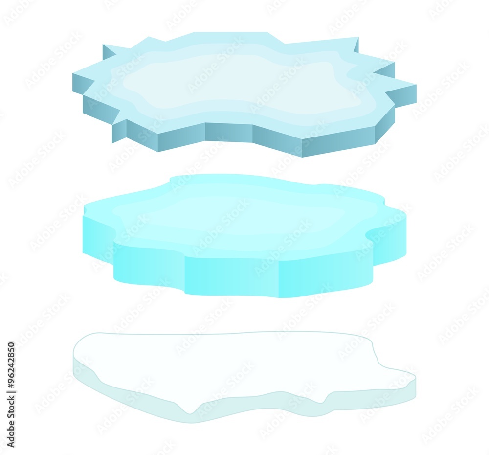 Ice floe icon set, symbol, design. Winter vector illustration isolated ...