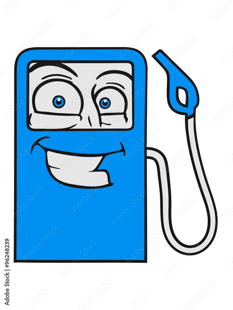 pump gas station face funny cartoon comic Stock Illustration | Adobe Stock