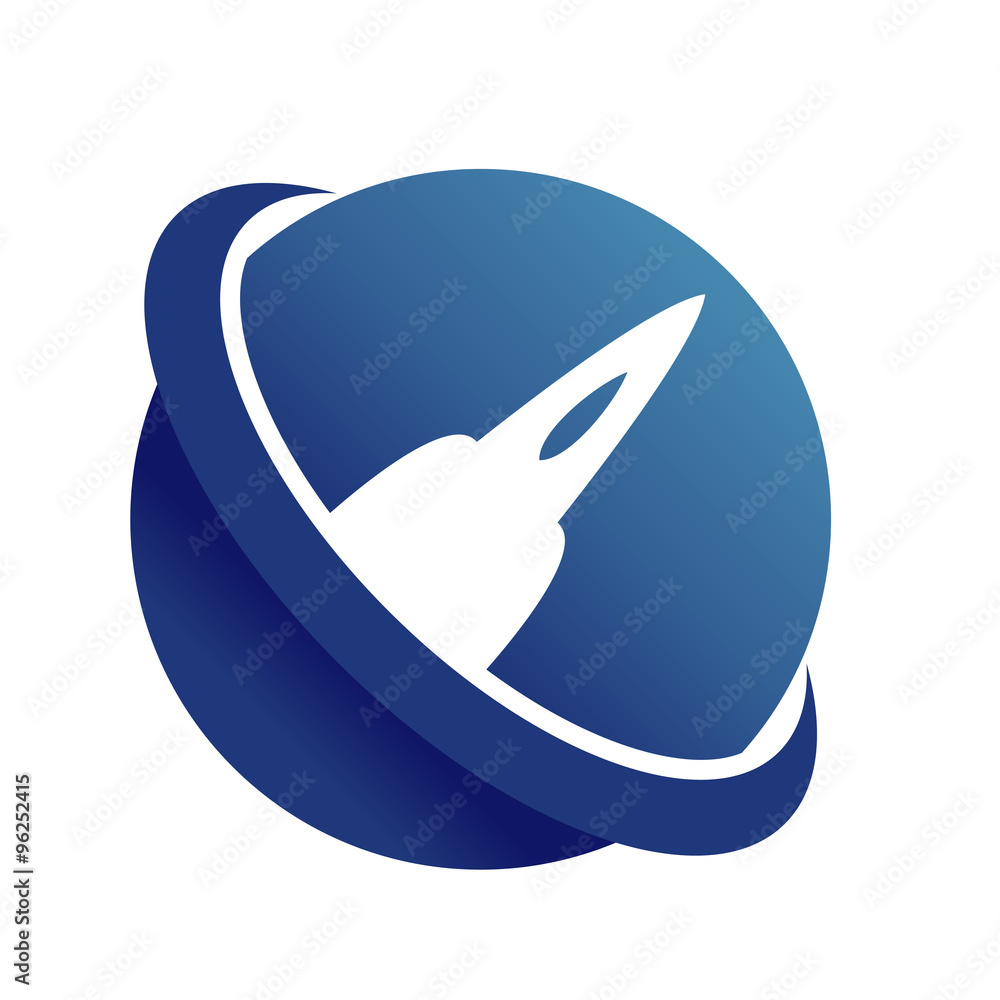 Planet Spaceship Logo Icon Stock Vector | Adobe Stock