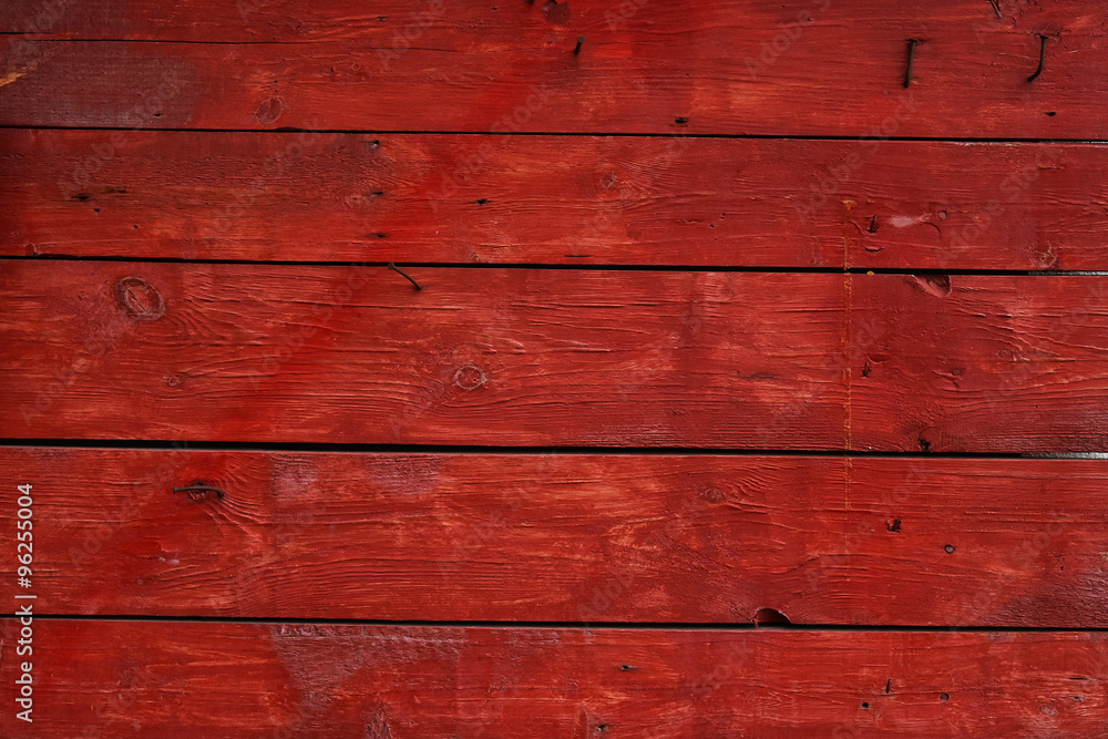 Red vintage painted wooden panel with horizontal planks Stock Photo ...