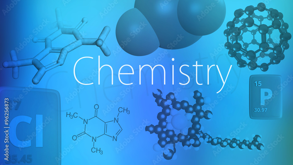 Chemie Deckblatt cover sheet blau Stock Illustration | Adobe Stock