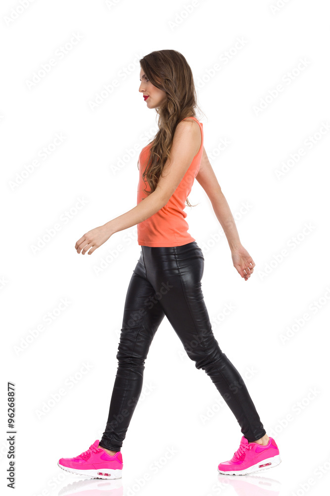 Woman Walking Profile