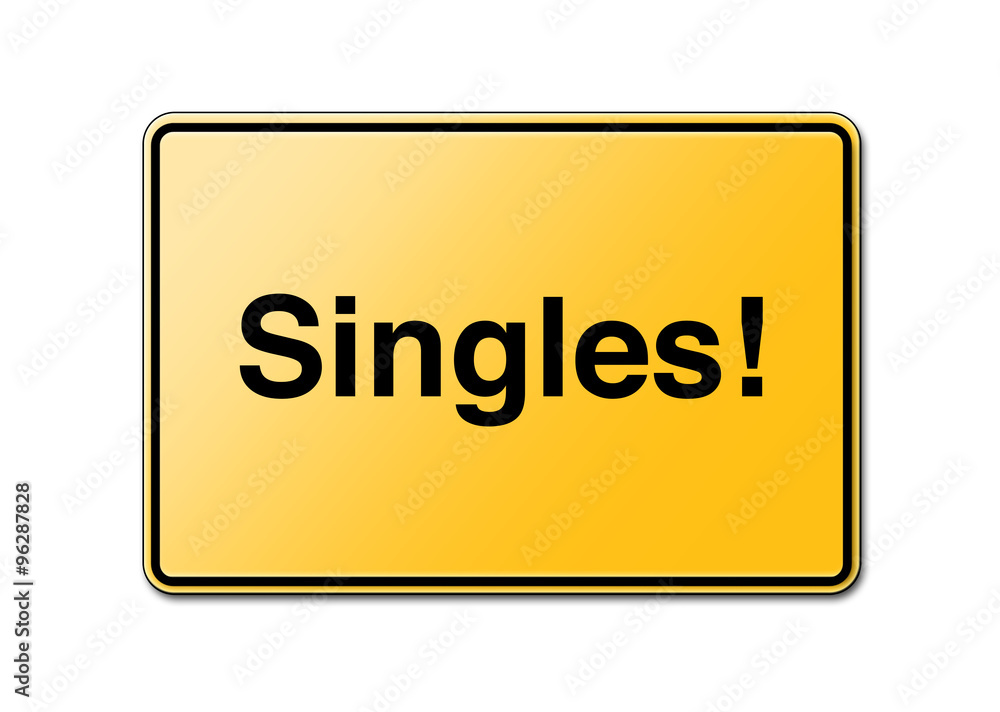 Singles aufgepasst Schild Stock-Illustration | Adobe Stock