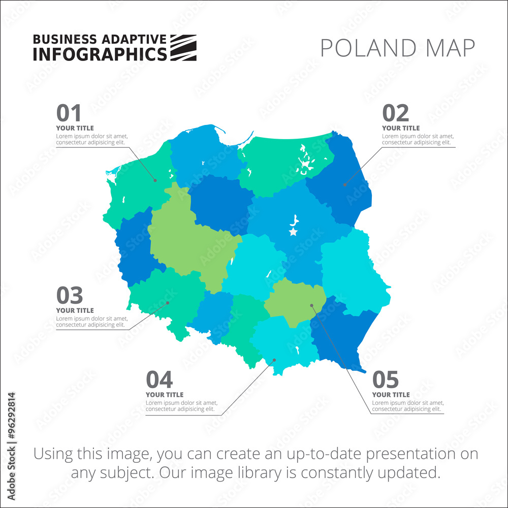 Poland map template 2 Stock Vector | Adobe Stock