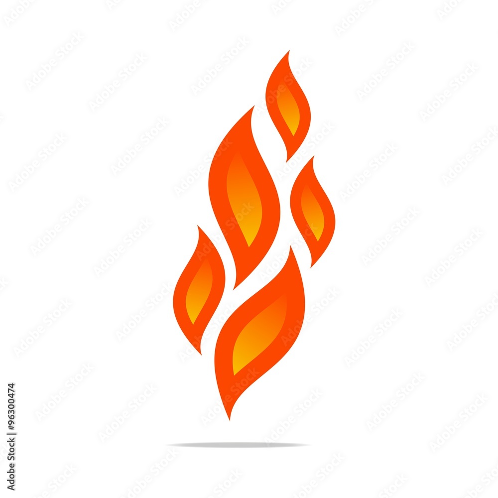 Logo flame fire design luxury logo design vector de Stock | Adobe Stock