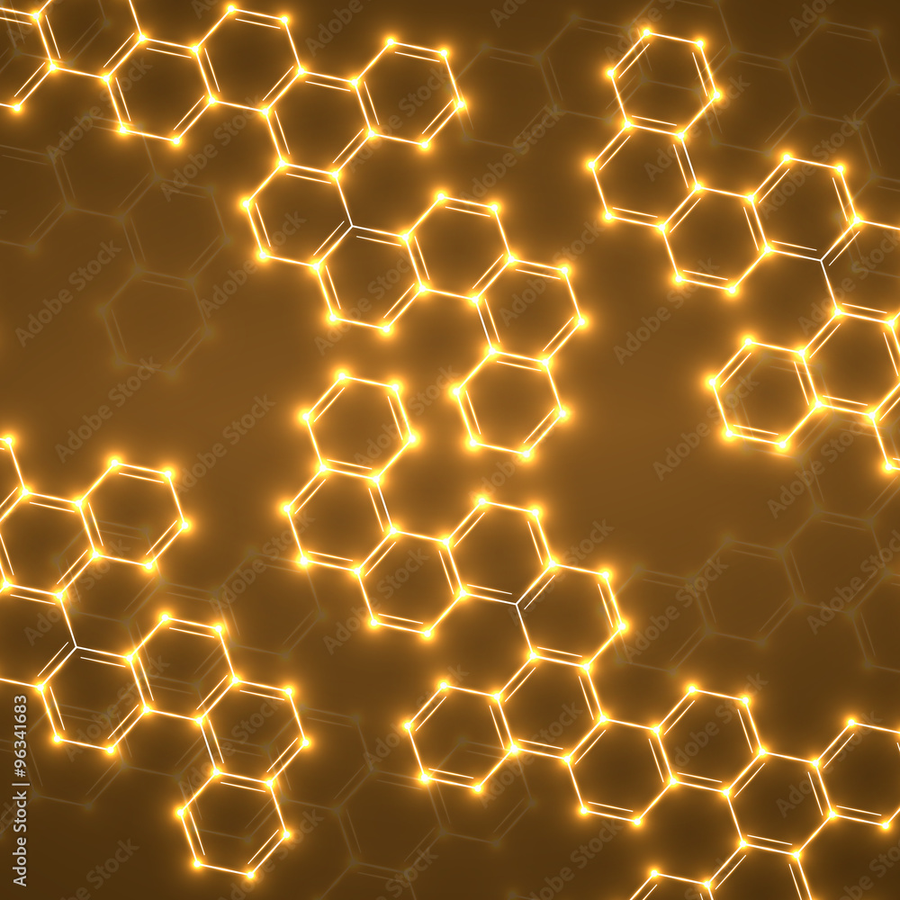 Abstract Molecular Structures Technology Background Vector Illustration Eps 10 Stock Vector