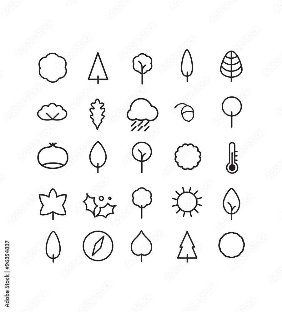 Vecteur Stock nature, forêt, environnement, picto | Adobe Stock