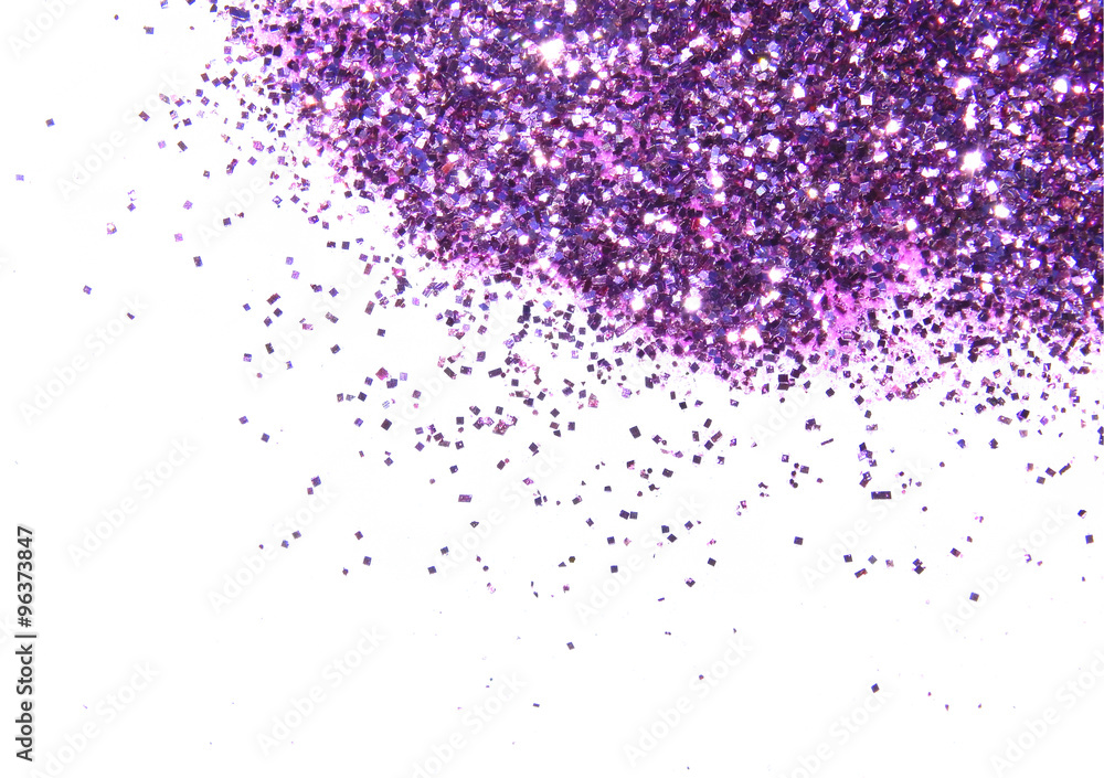 Purple glitter sparkle on white background Stock Photo | Adobe Stock