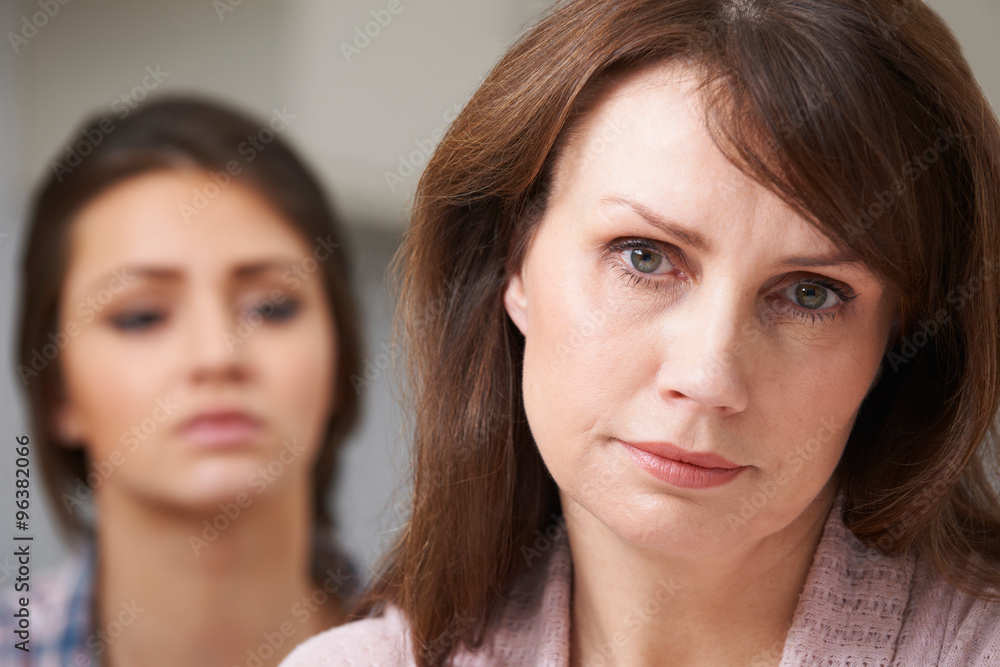 Worried Mother With Teenage Daughter Stock Photo | Adobe Stock