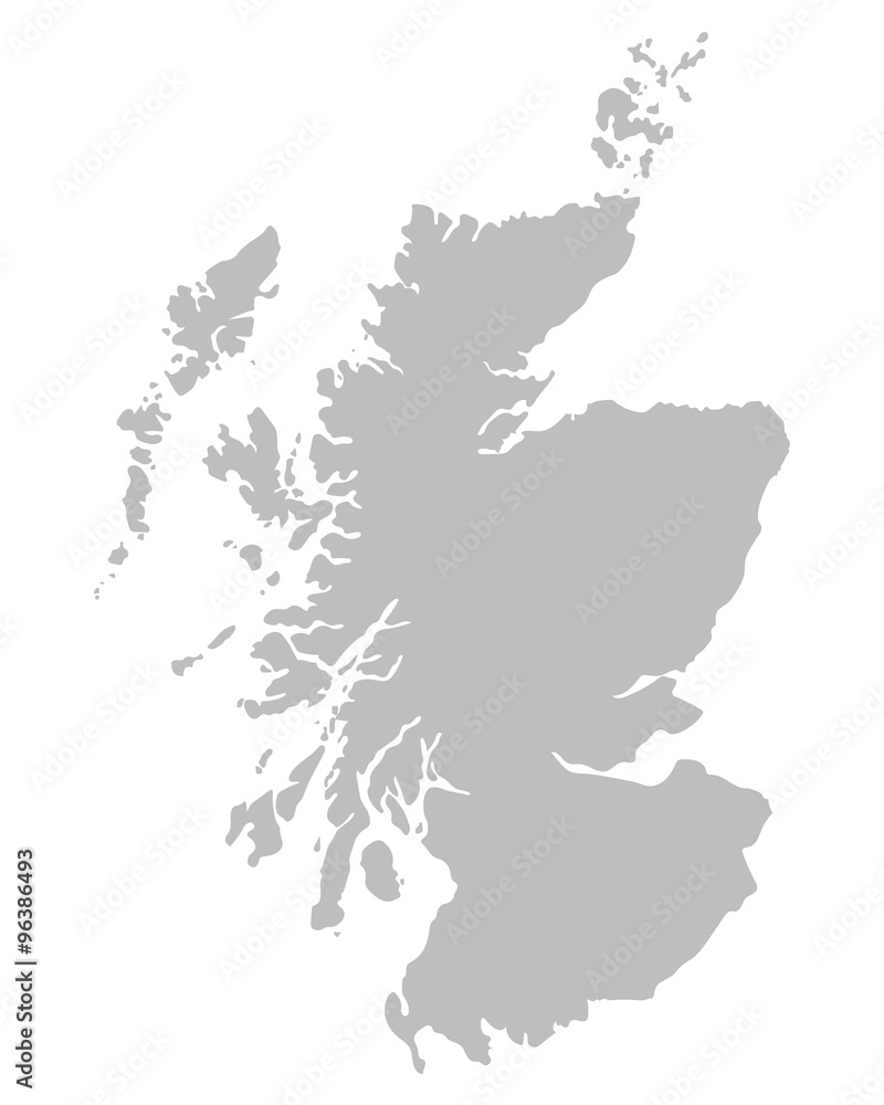 grey map of Scotland Stock Vector | Adobe Stock