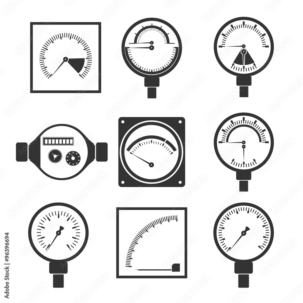 icons of measuring instruments vector de Stock | Adobe Stock