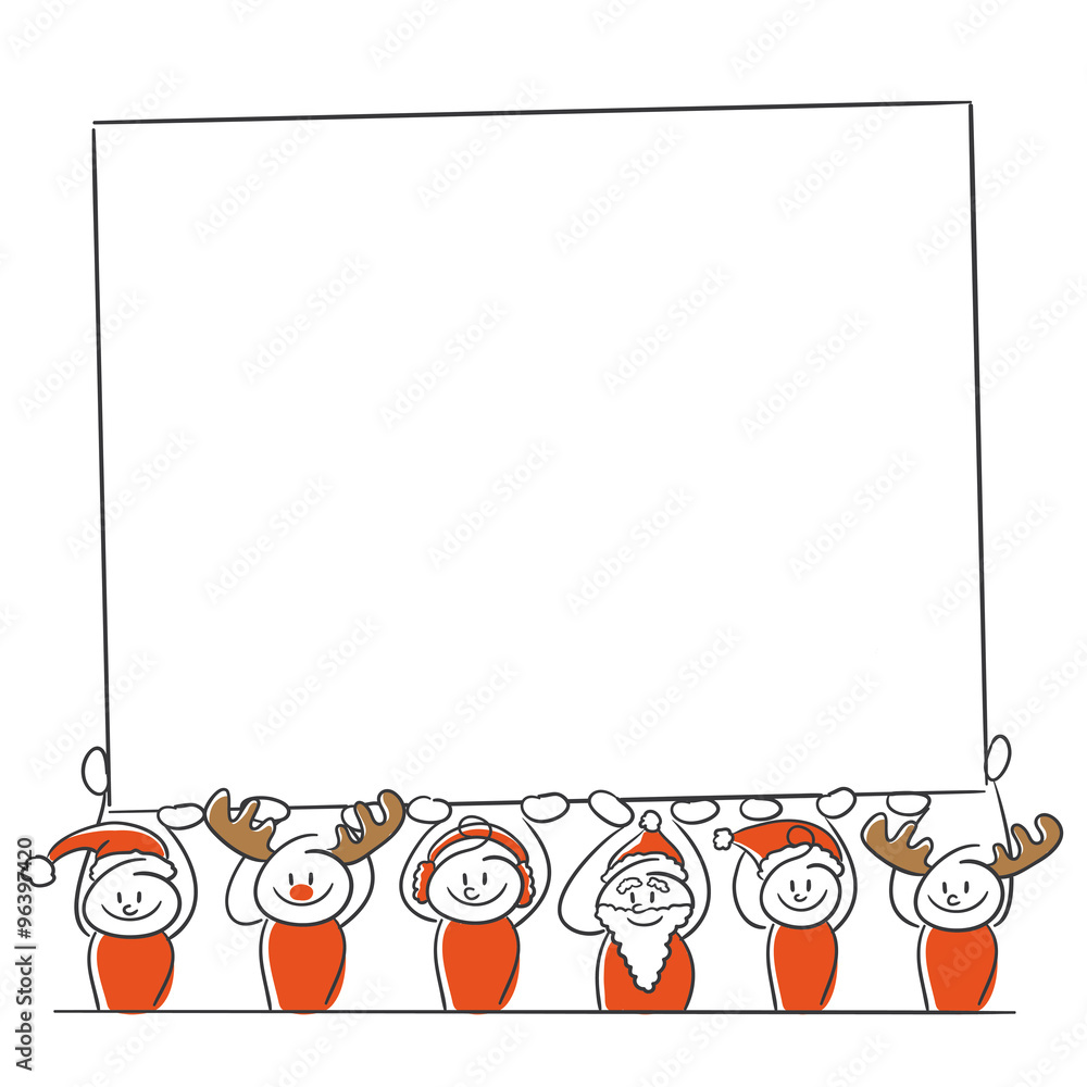 Stick Figure Series Red / Christmas Stock Vector | Adobe Stock