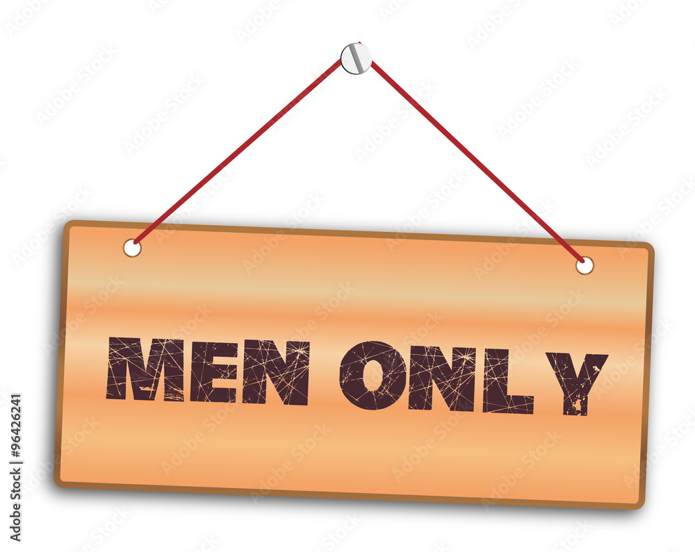 Men Only Sign Stock Vector | Adobe Stock