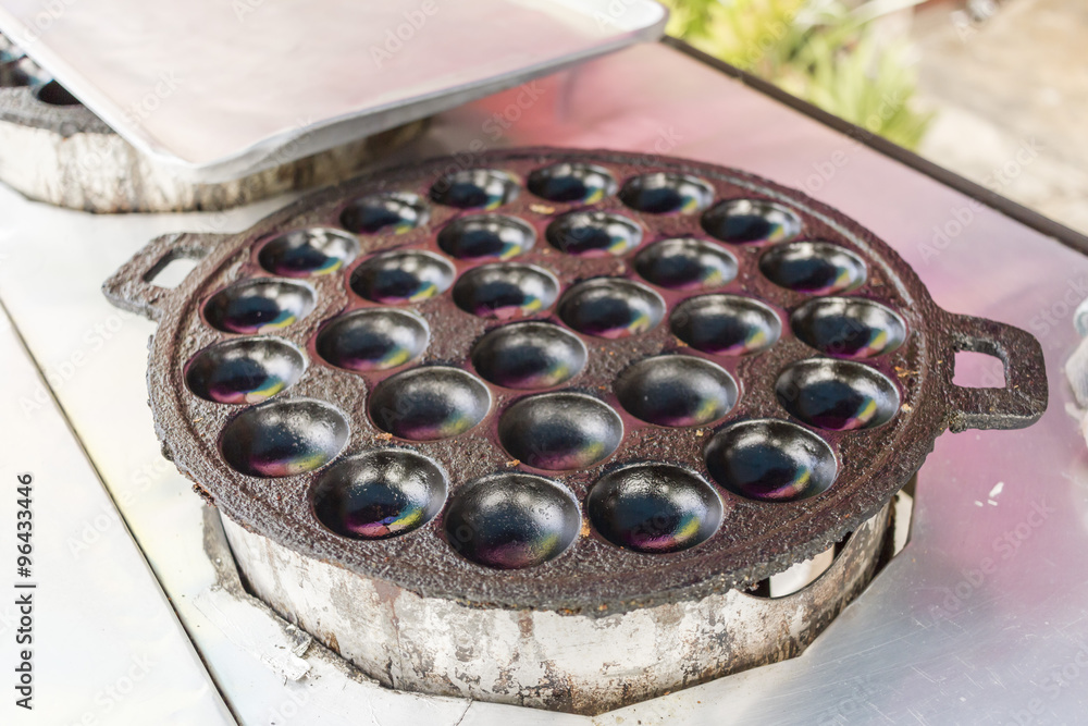 Socket pan for made kind of Thai sweetmeat - Sweet and Savory Grilled ...