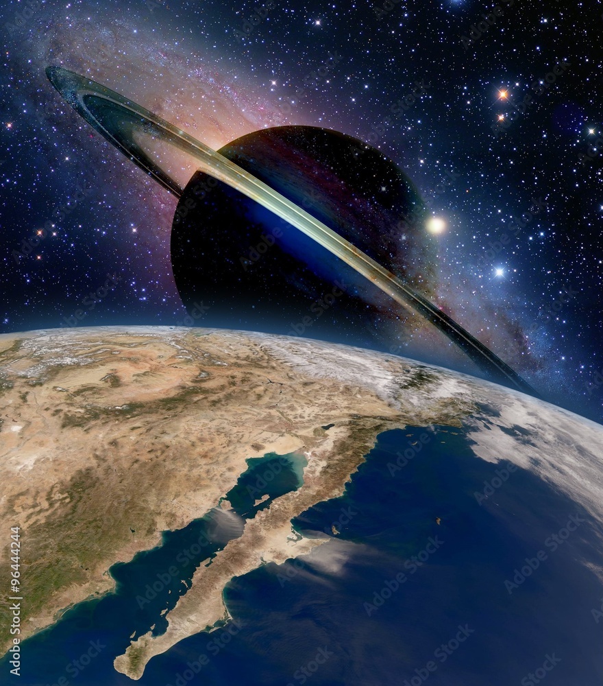Nasa Saturn Earth Comparison With