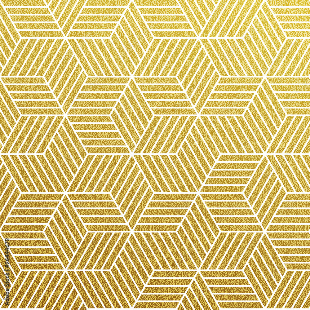 Vector geometric gold pattern Stock Vector | Adobe Stock