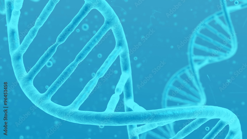 Double helix of DNA visible under microscope medical background. Stock ...
