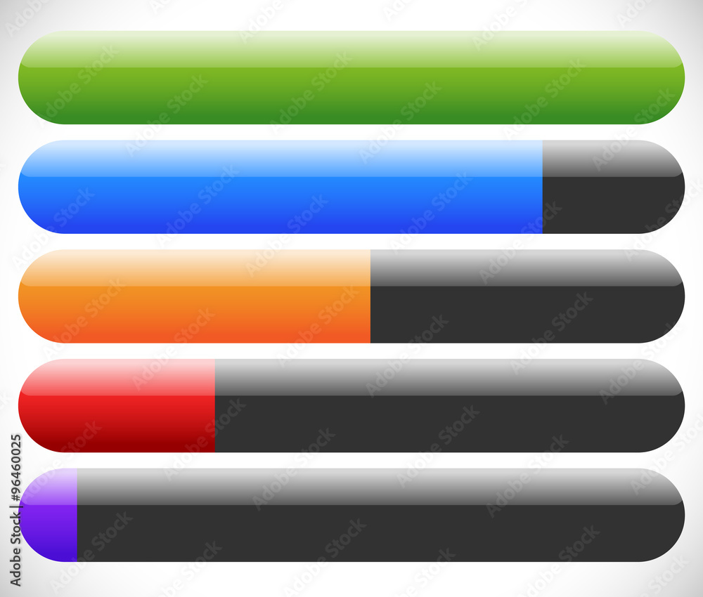 Bars with different levels. Progress, loading bars. Stock Vector ...