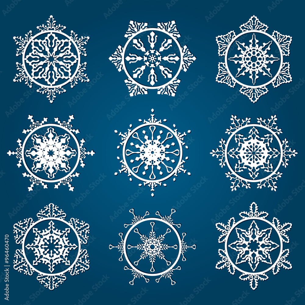 Vector Snowflakes Stock Vector | Adobe Stock