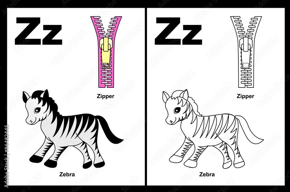 Zipper Coloring Pages For Kids